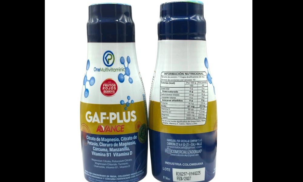 Invima alerta sobre venta fraudulenta de suplementos Gaf Plus y Gaf Plus Advance